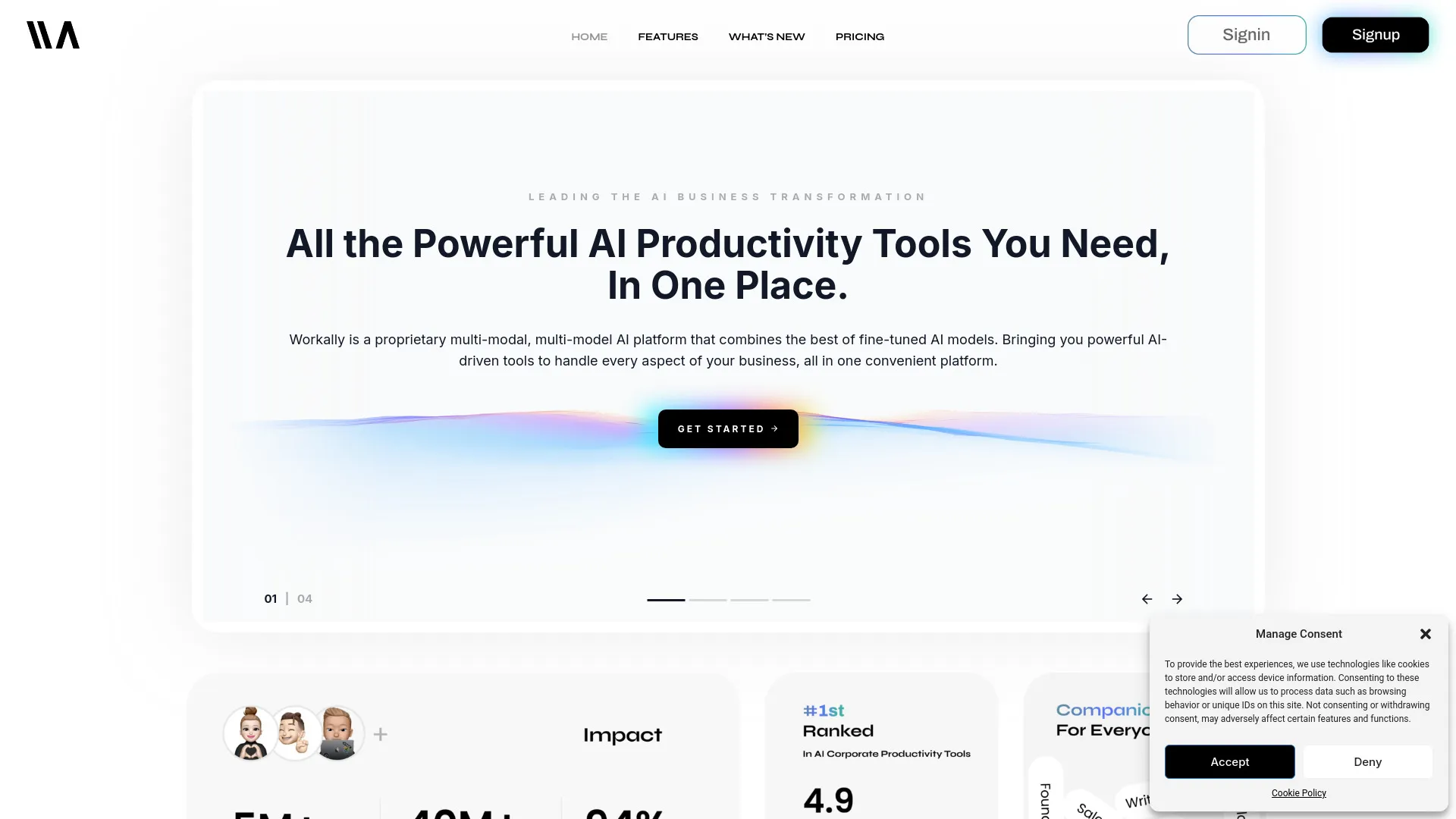 WorkAlly: Plataforma de Productividad Impulsada por IA | Creati.ai