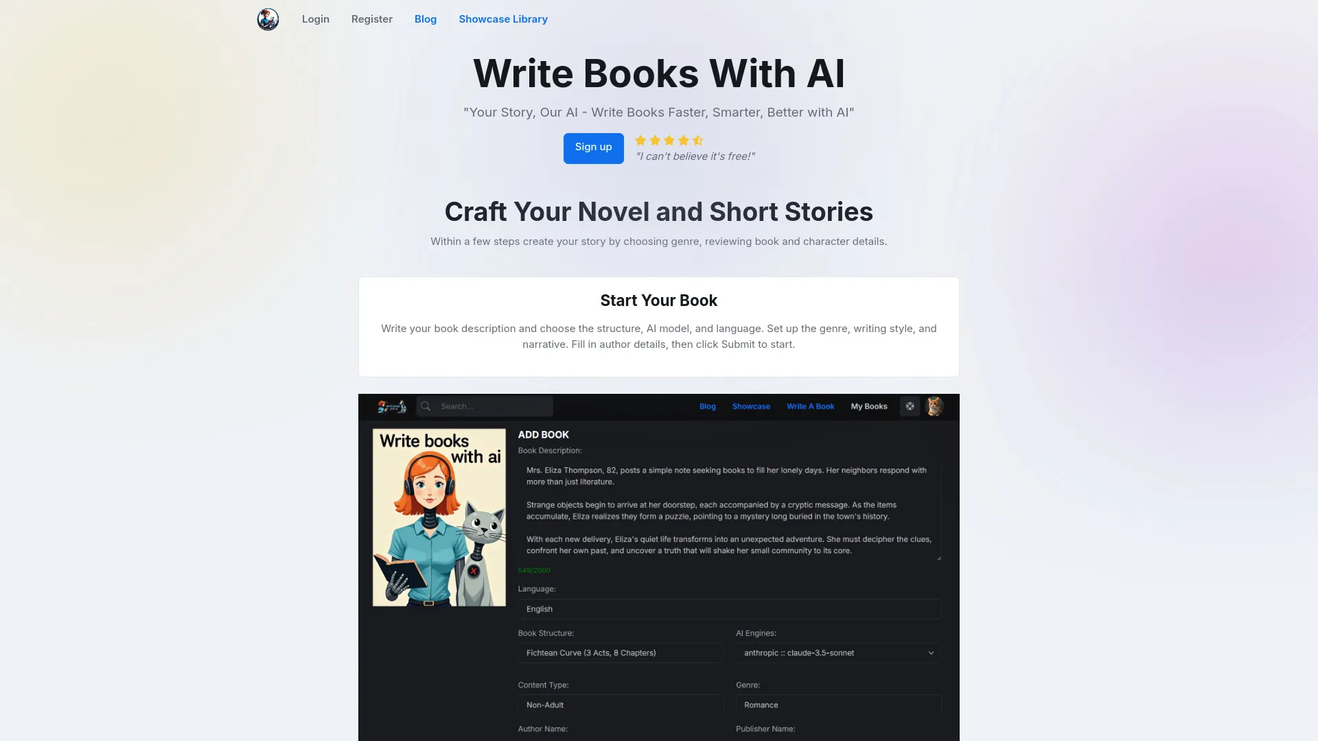 WriteBooksWithAI - AI-Powered Book Writing Platform | Creati.ai
