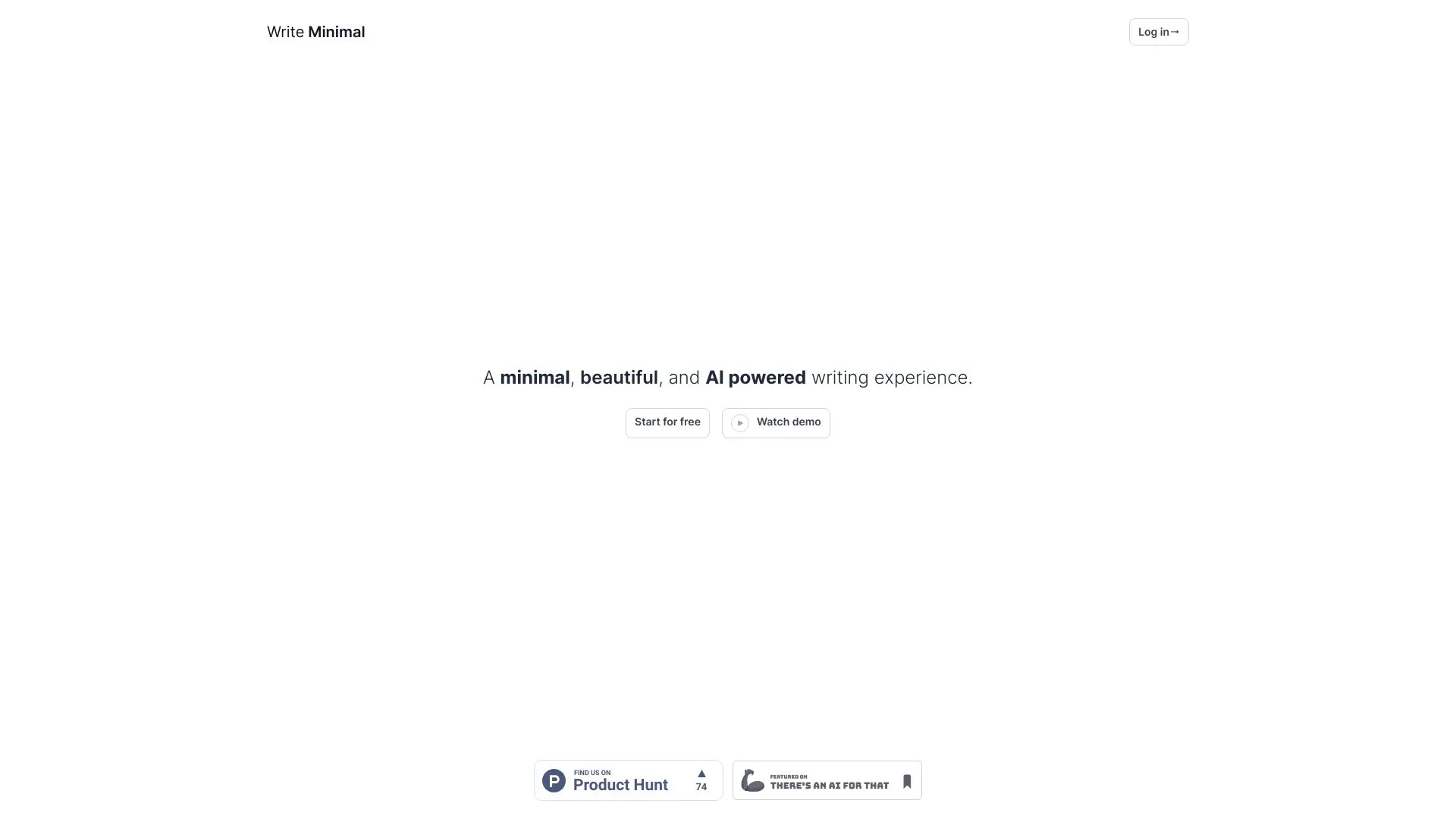 Write Minimal: Your Distraction-Free Writing Platform | Creati.ai