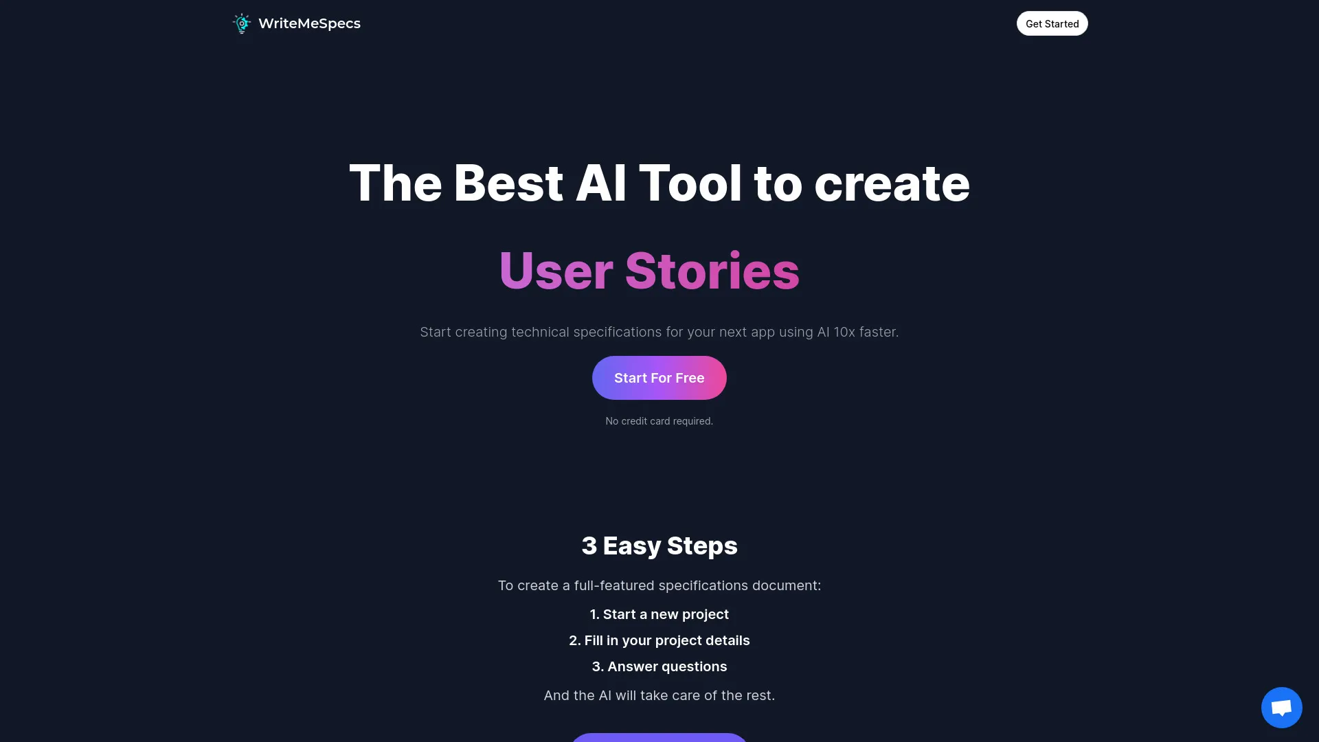Write Me Specs - AI Tool for Technical Specifications | Creati.ai