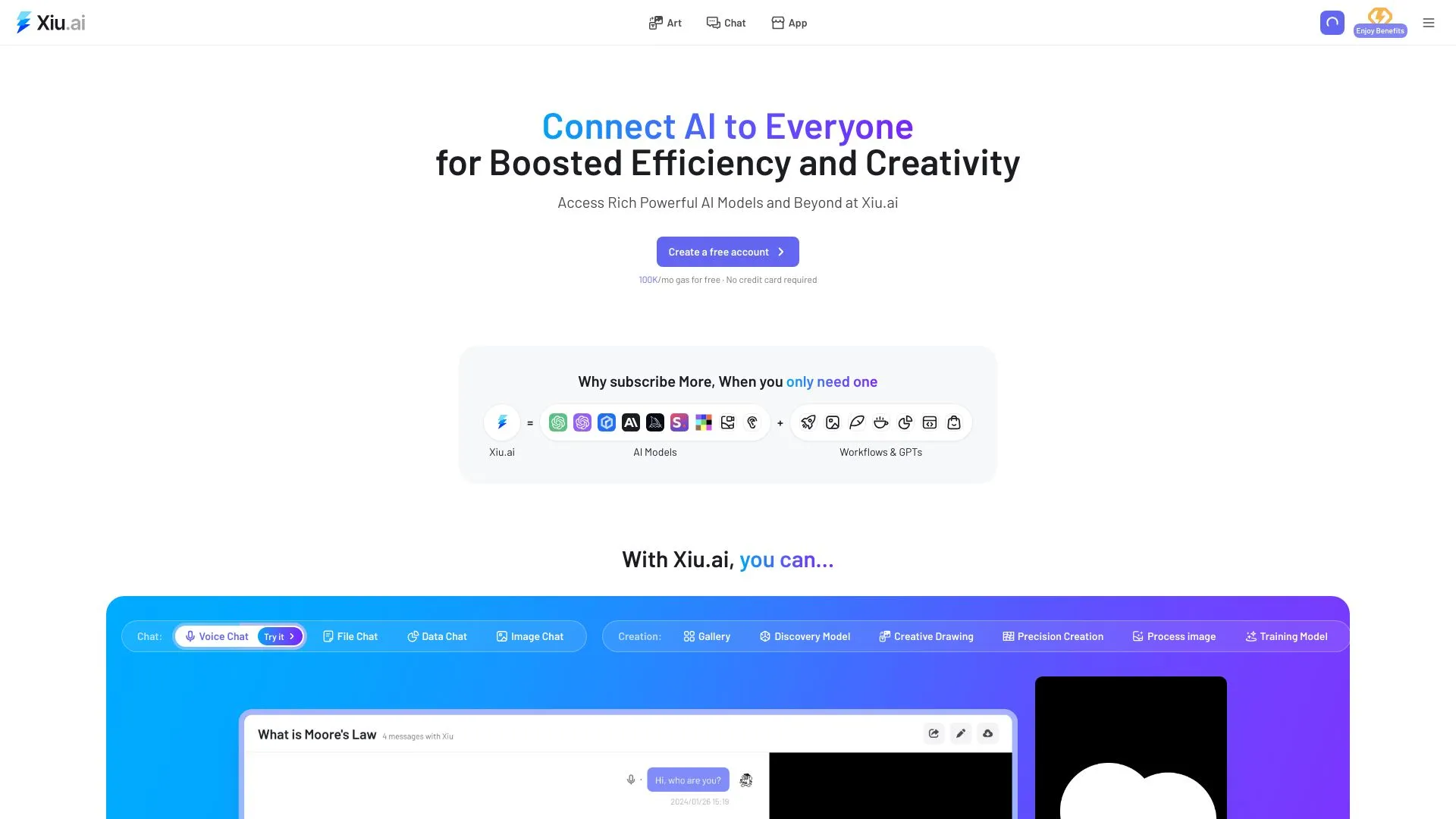Xiu.ai - All-in-One AI Tool Hub for Enhanced Productivity | Creati.ai