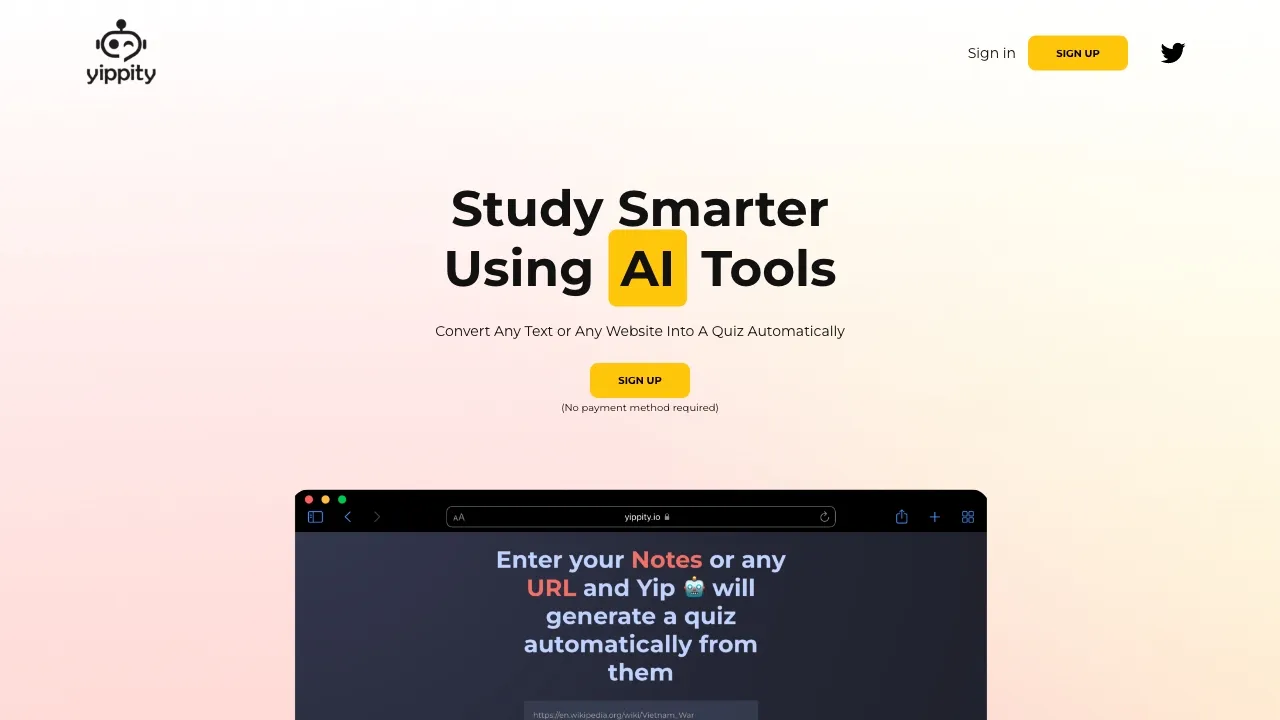Yippity: AI-Driven Quiz and Question Generator | Creati.ai