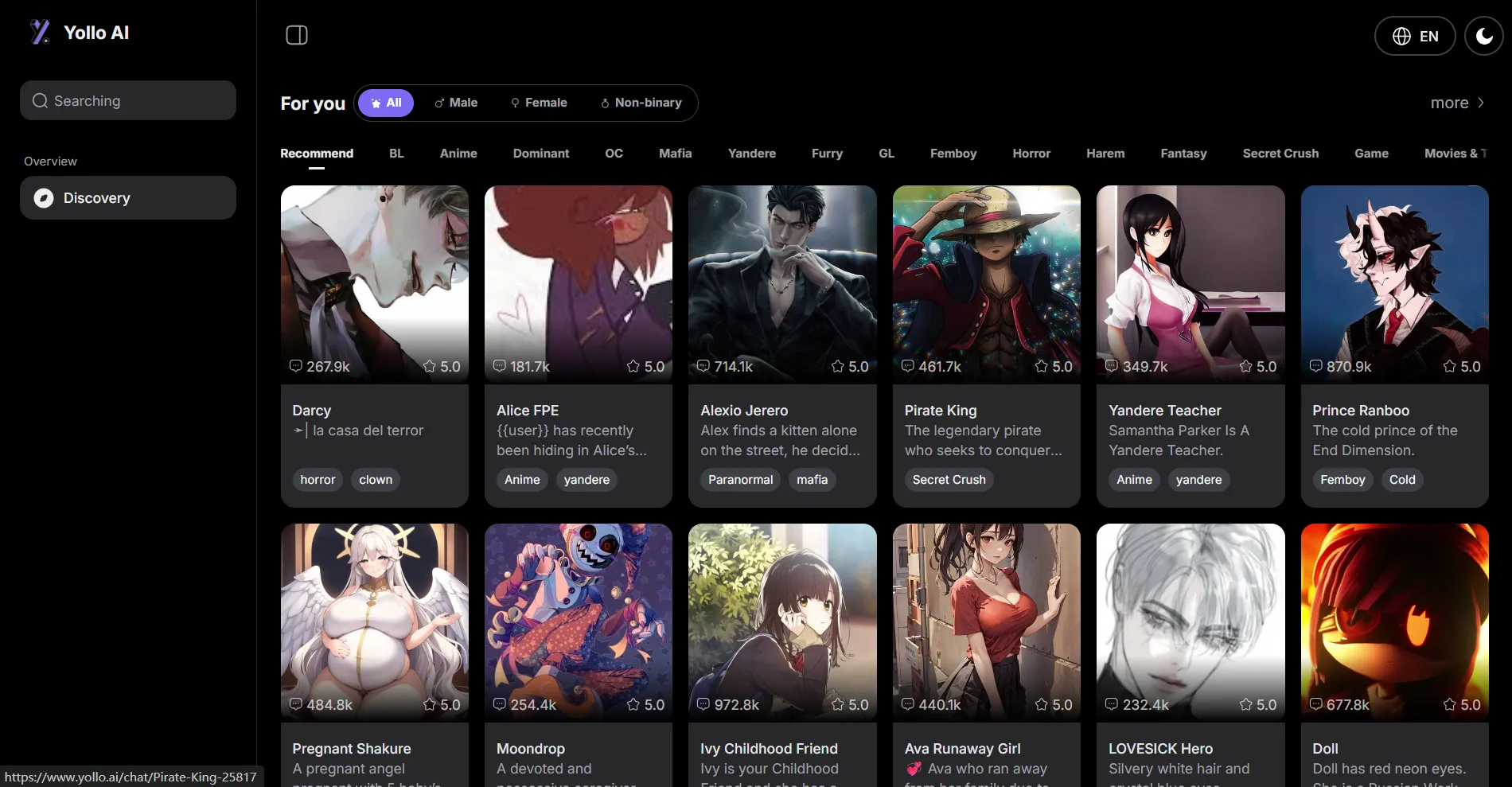 Yollo AI: Chatea y visualiza a tu novia IA – Gratis, sin inicio de sesión | Creati.ai