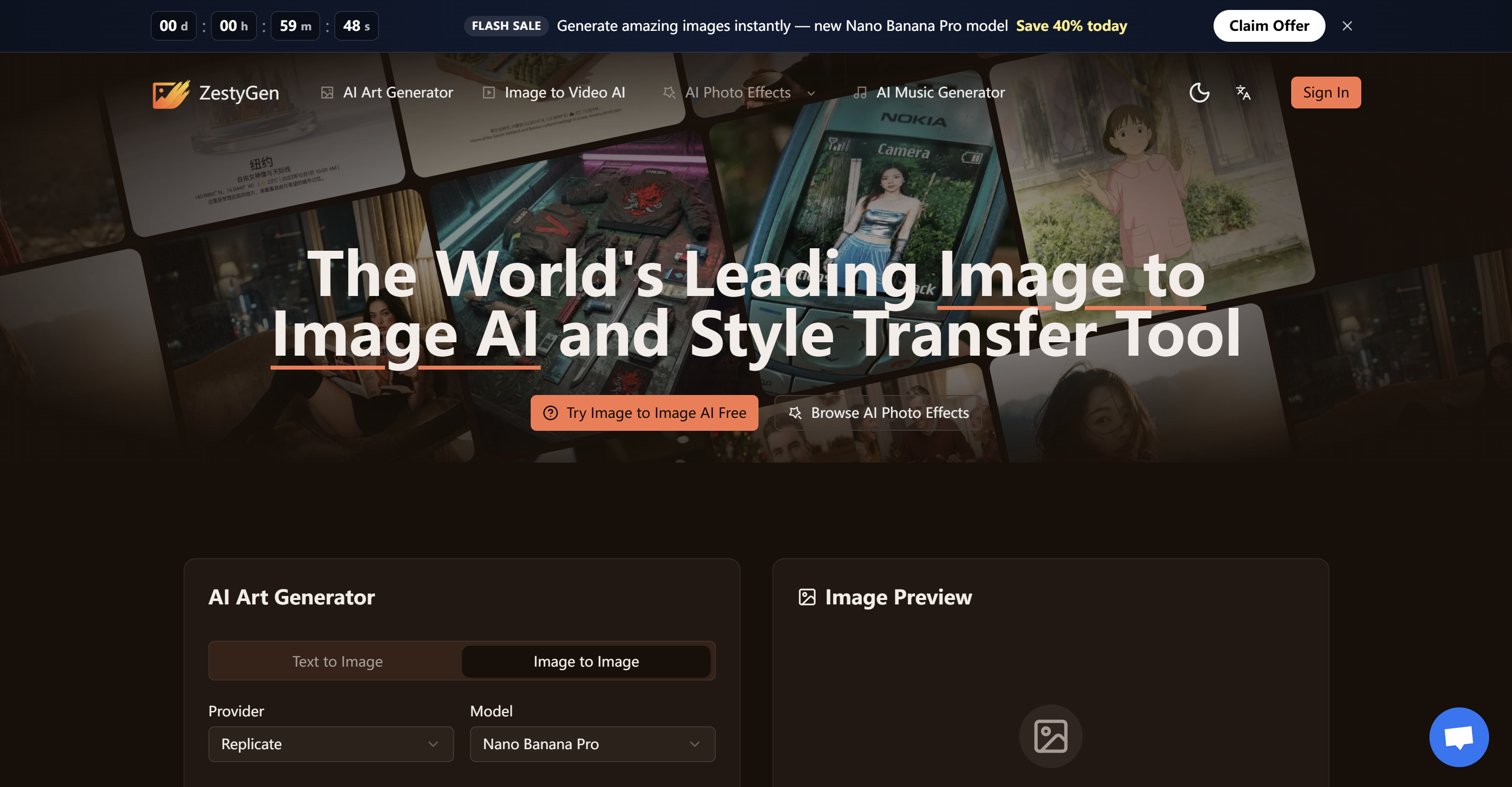 ZestyGen - Powerful Image to Image AI & Style Transfer Platform | Creati.ai