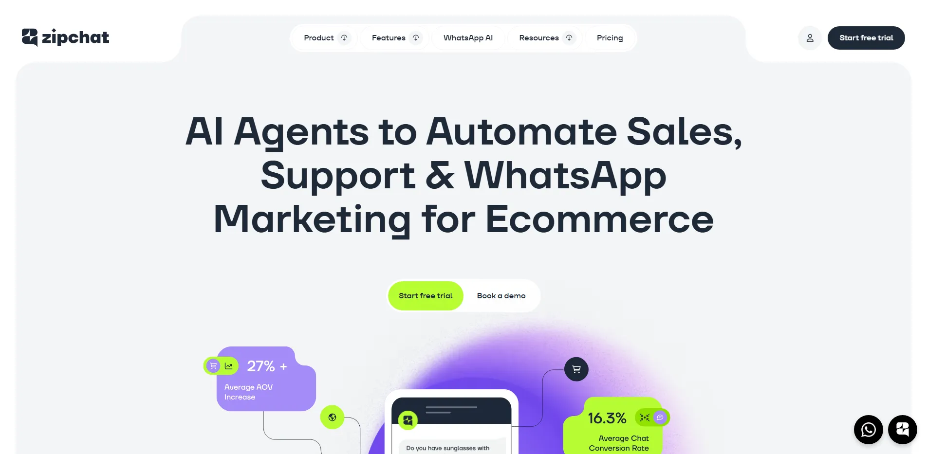 Zipchat - Soporte de Chat AI para Empresas | Creati.ai