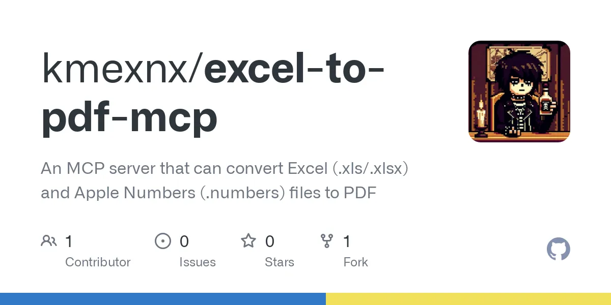 Servidor MCP de Excel a PDF - Convierte hojas de cálculo a PDF fácilmente | Creati.ai