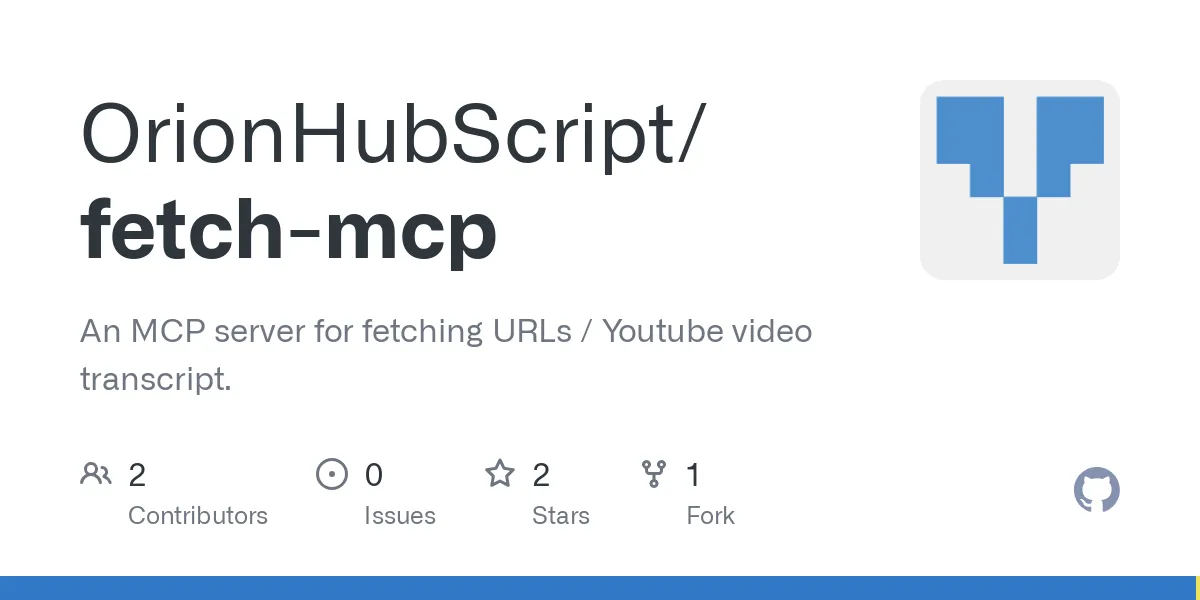 Fetch-MCP: Servidor de Obtención de URLs Web y Transcripciones de YouTube | Creati.ai