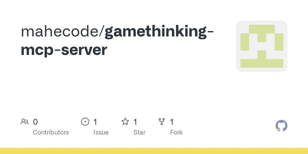 Game Thinking MCP Server - Structured Game Design & Strategy Tool | Creati.ai