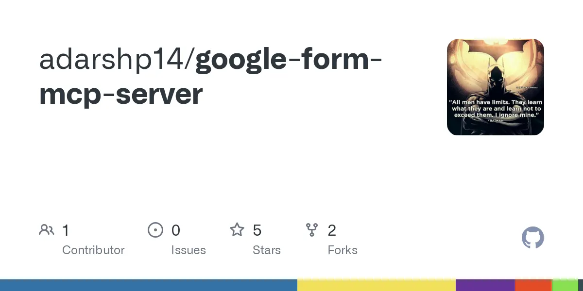 Google Form MCP Server - Natural Language Google Forms Management ...