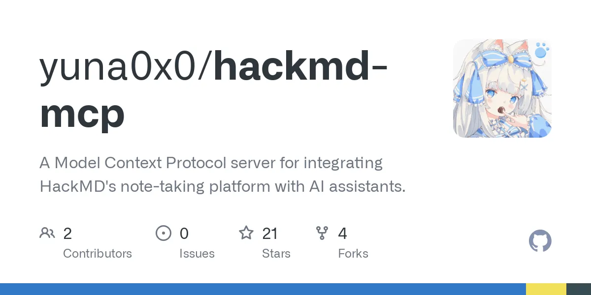 Servidor HackMD MCP - Plataforma de gestión de notas integrada a IA | Creati.ai