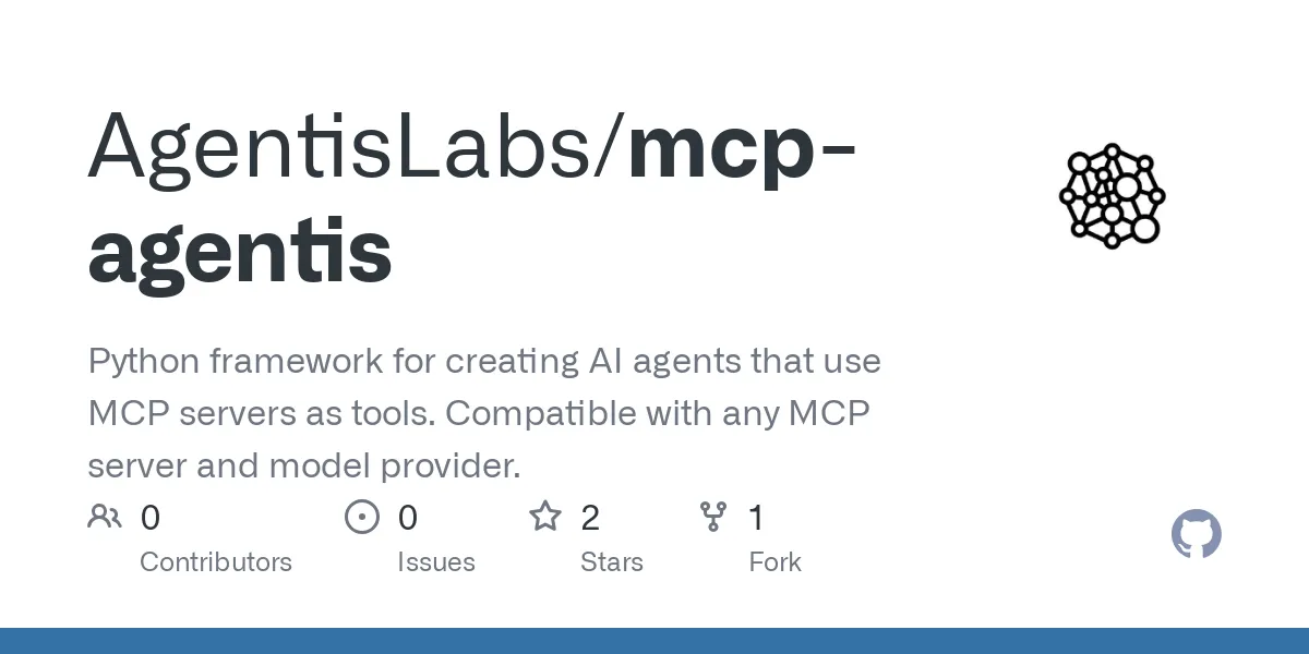Agentis MCP: Python Framework for Building AI Agents with MCP Server Connectivity | Creati.ai