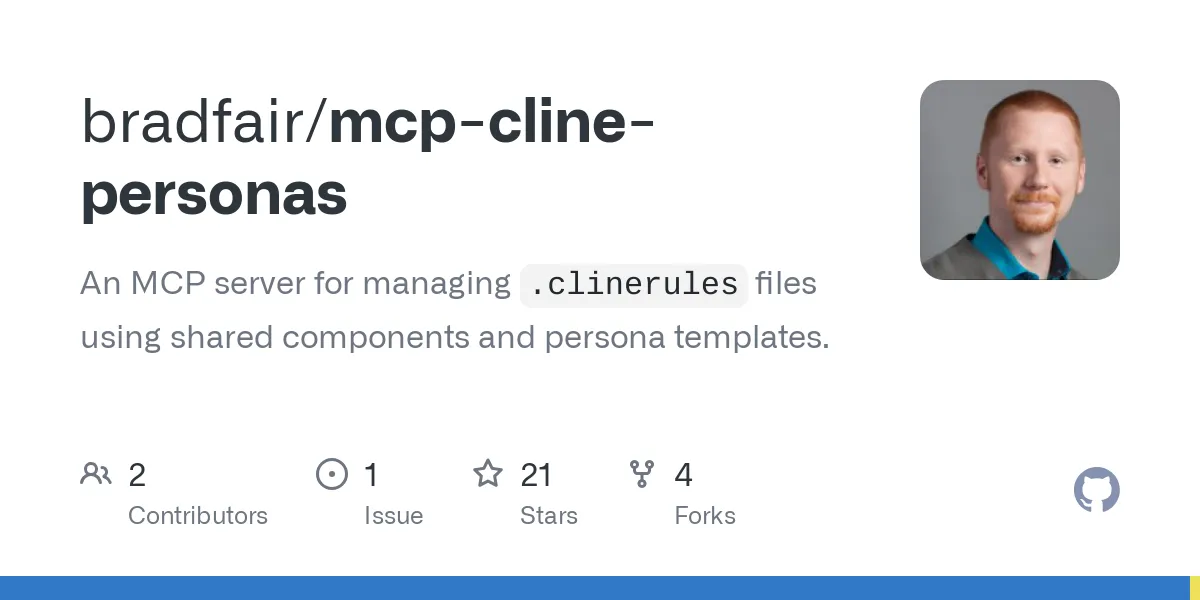 Cline Personas MCP Server for Managing Shared Components & Templates ...
