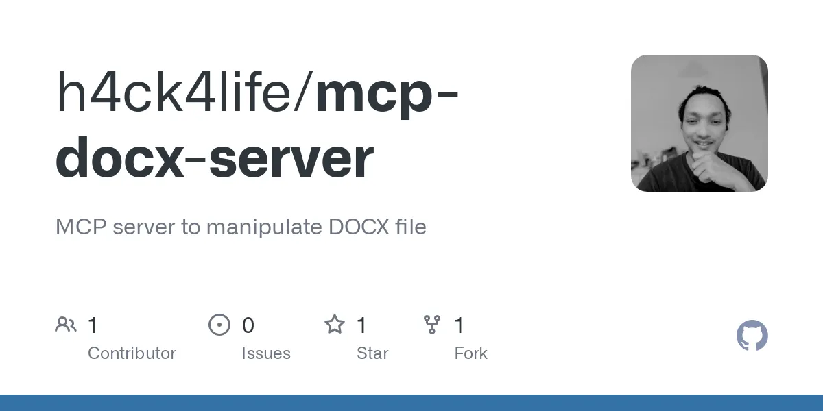 MCP DOCX Server - Automatisieren Sie die Erstellung und Bearbeitung von DOCX über API | Creati.ai