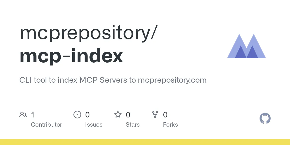 MCP Index CLI - Submit Your Minecraft MCP Servers Easily | Creati.ai