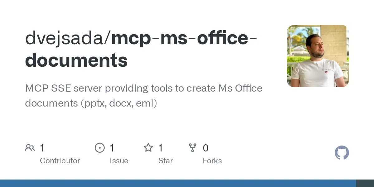 Generador de Documentos de MS Office MCP para Creación de PPTX, DOCX y EML | Creati.ai