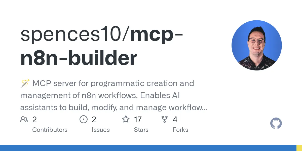 Servidor MCP para la gestión y automatización programáticas de flujos de trabajo n8n | Creati.ai