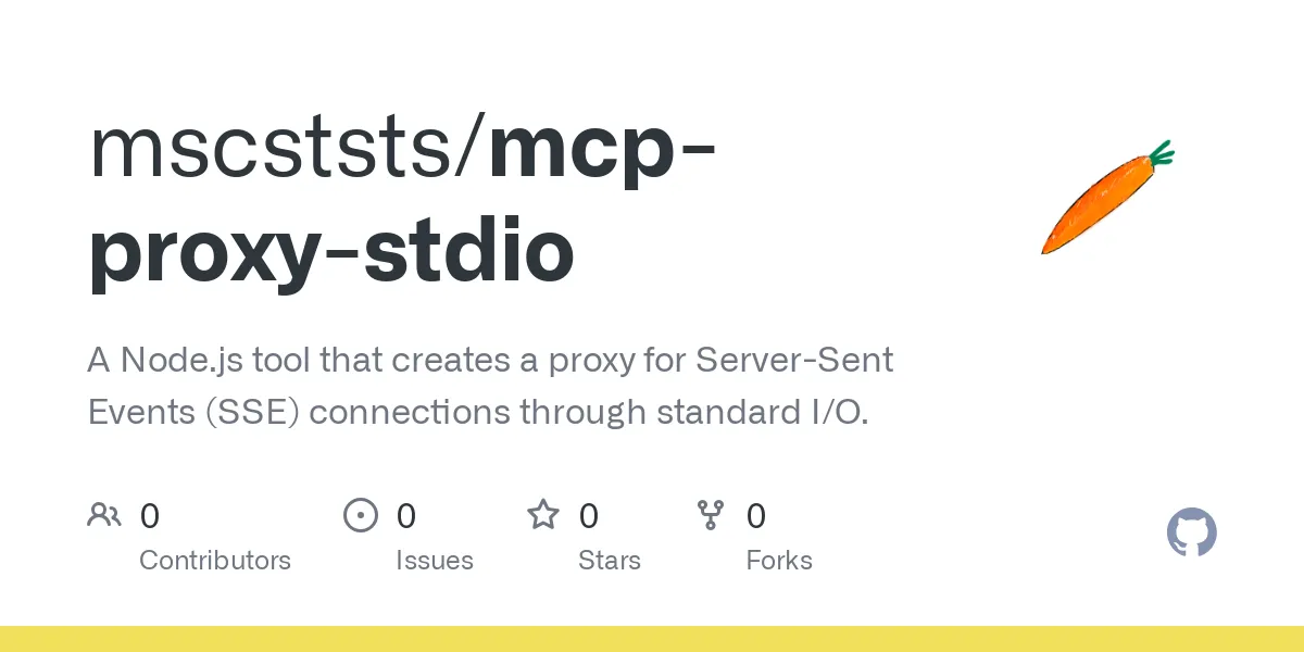 mcp-proxy-stdio：用於調試和測試的Node.js SSE代理工具 | Creati.ai