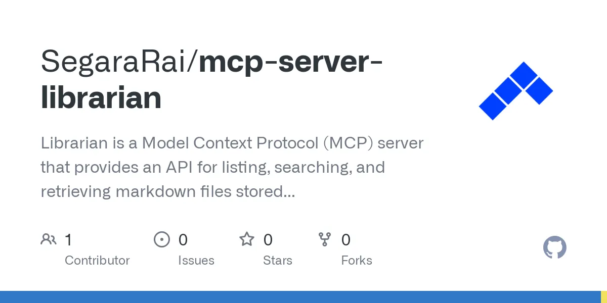 Librarian MCP Server for Structured Markdown Document Retrieval | Creati.ai