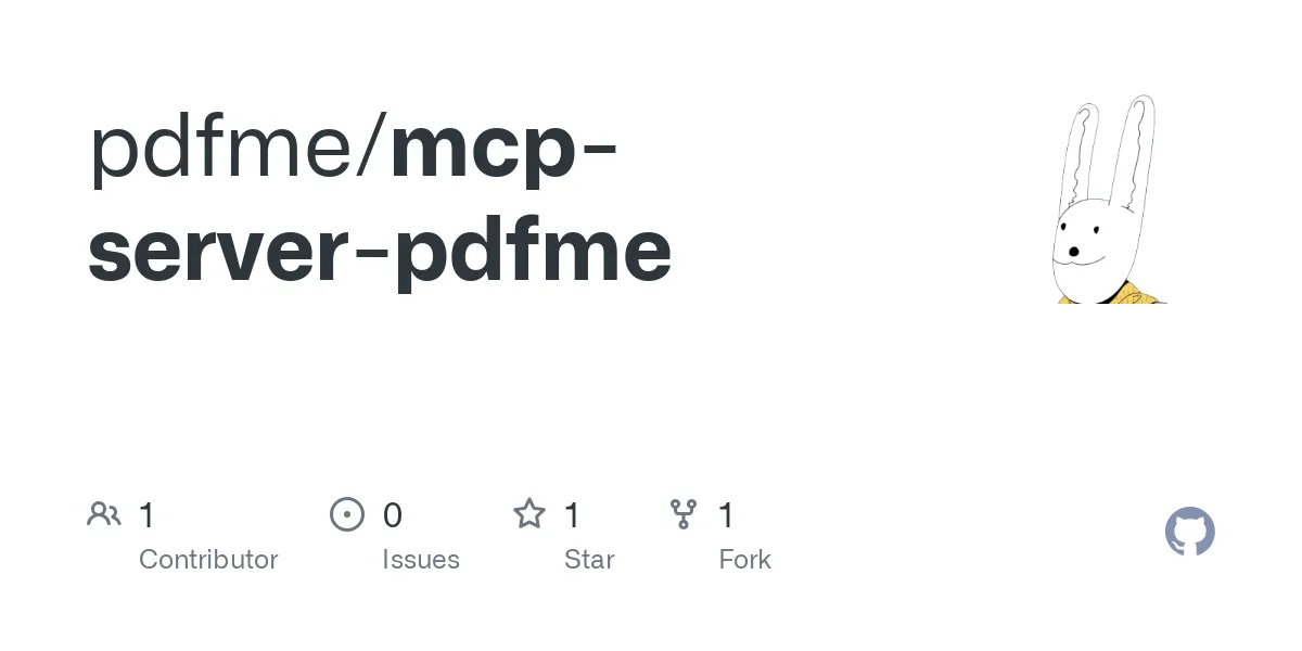 mcp-server-pdfme: Automatisierter PDF-Generierungsserver für benutzerdefinierte Vorlagen | Creati.ai