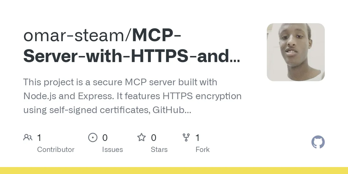 Serveur MCP Sécurisé avec HTTPS et OAuth GitHub - Gestion Sécurisée de MCP | Creati.ai