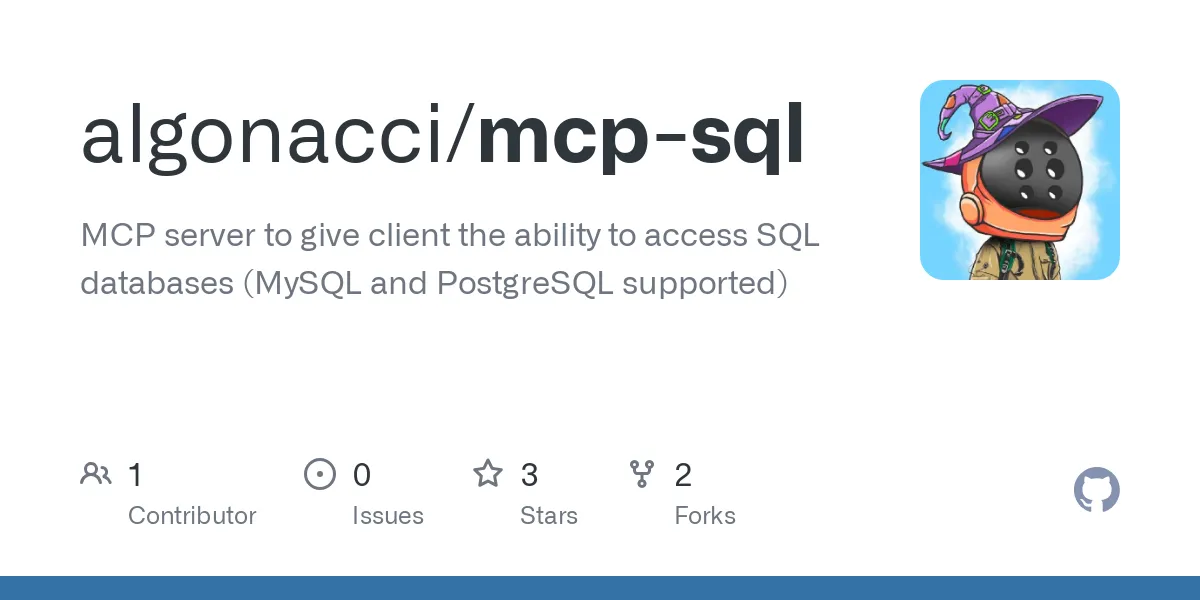 mcp-sql: Servidor MCP para acesso a bancos de dados MySQL e PostgreSQL ...