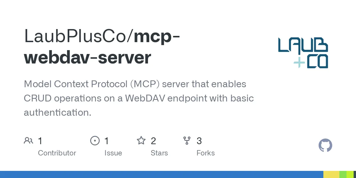 WebDAV MCP-Server für sicheres Remote-Dateimanagement und Automatisierung | Creati.ai
