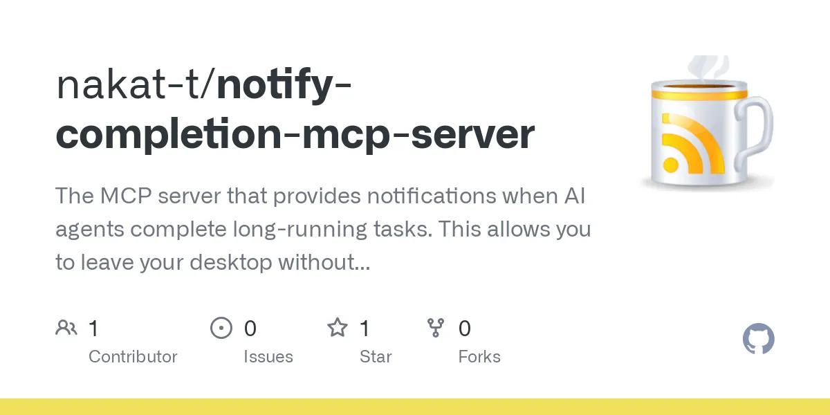 Servidor MCP Notify Completion - Monitoreo y Notificaciones de Tareas de IA | Creati.ai