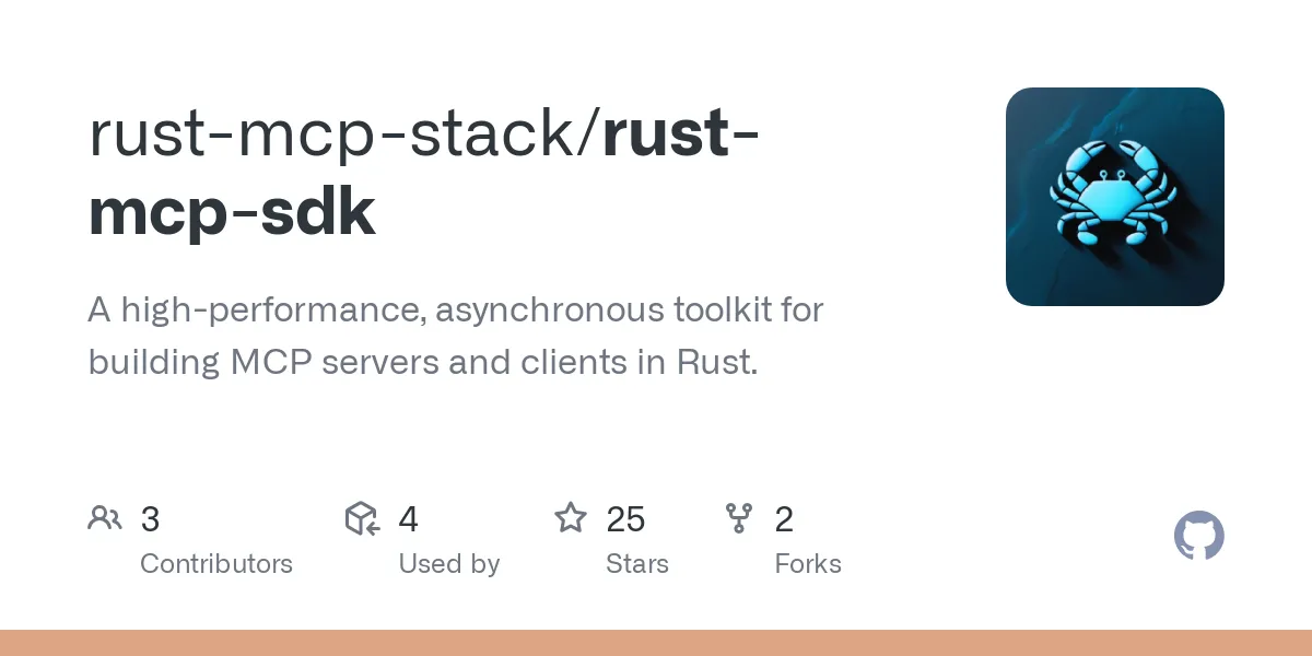 Rust MCP SDK: High-Performance Asynchronous MCP Protocol Toolkit | Creati.ai