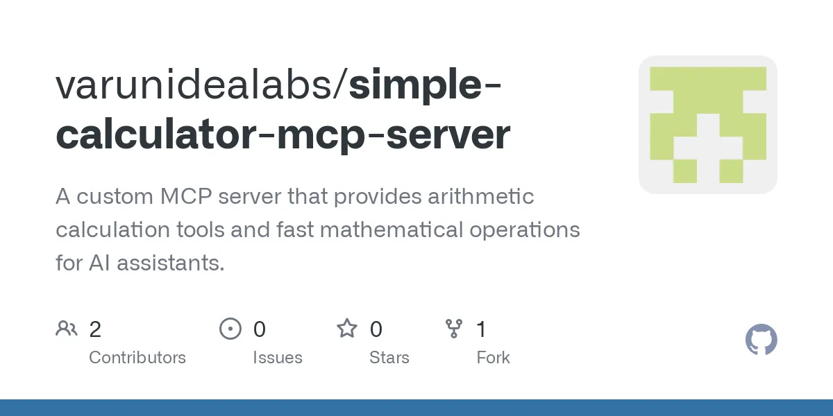 Simple Calculator MCP Server - AI Assistant Arithmetic Tool | Creati.ai