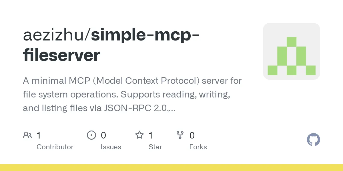 Simple MCP Fileserver - Protocolo de interacción con el sistema de archivos de IA | Creati.ai