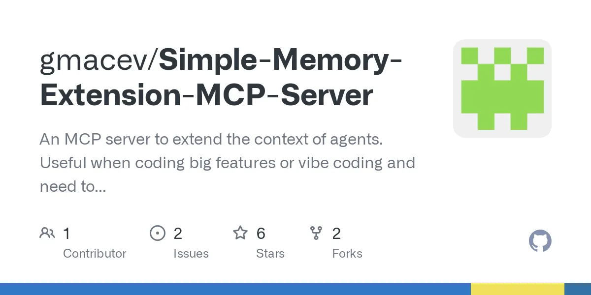 Simple Memory Extension MCP Server for Enhanced Agent Context | Creati.ai