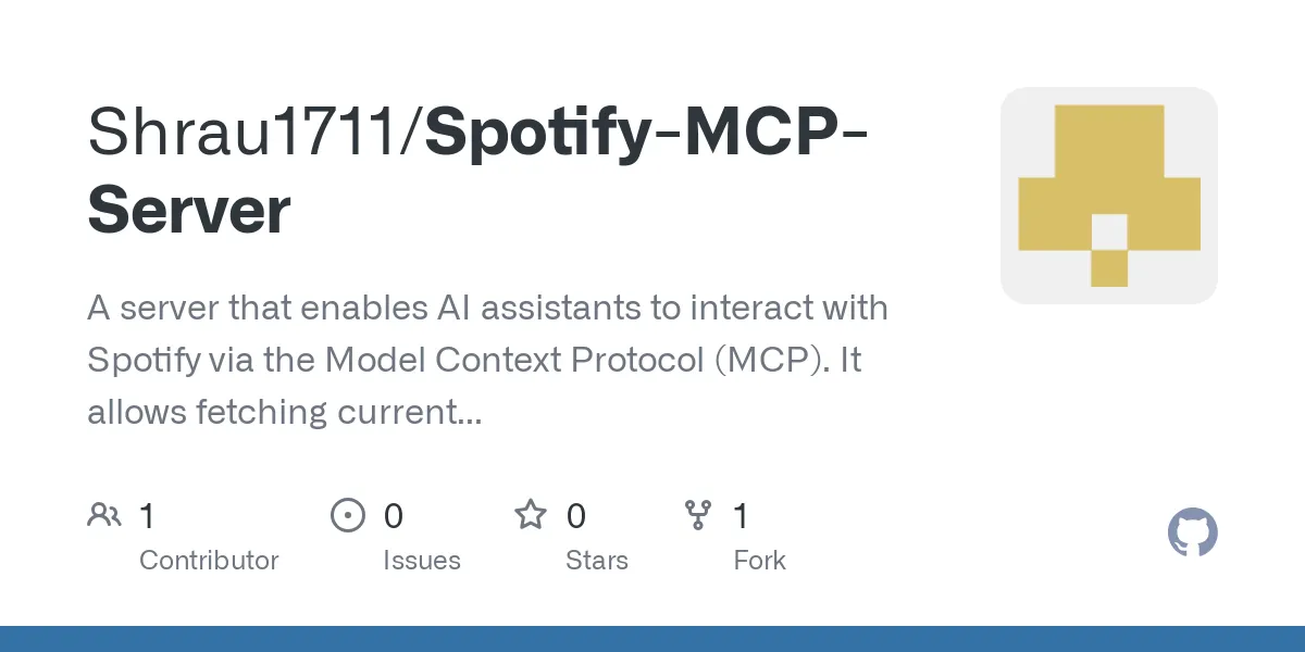 Spotify MCP Server: AI-Controlled Music Playback & Playlist Management ...
