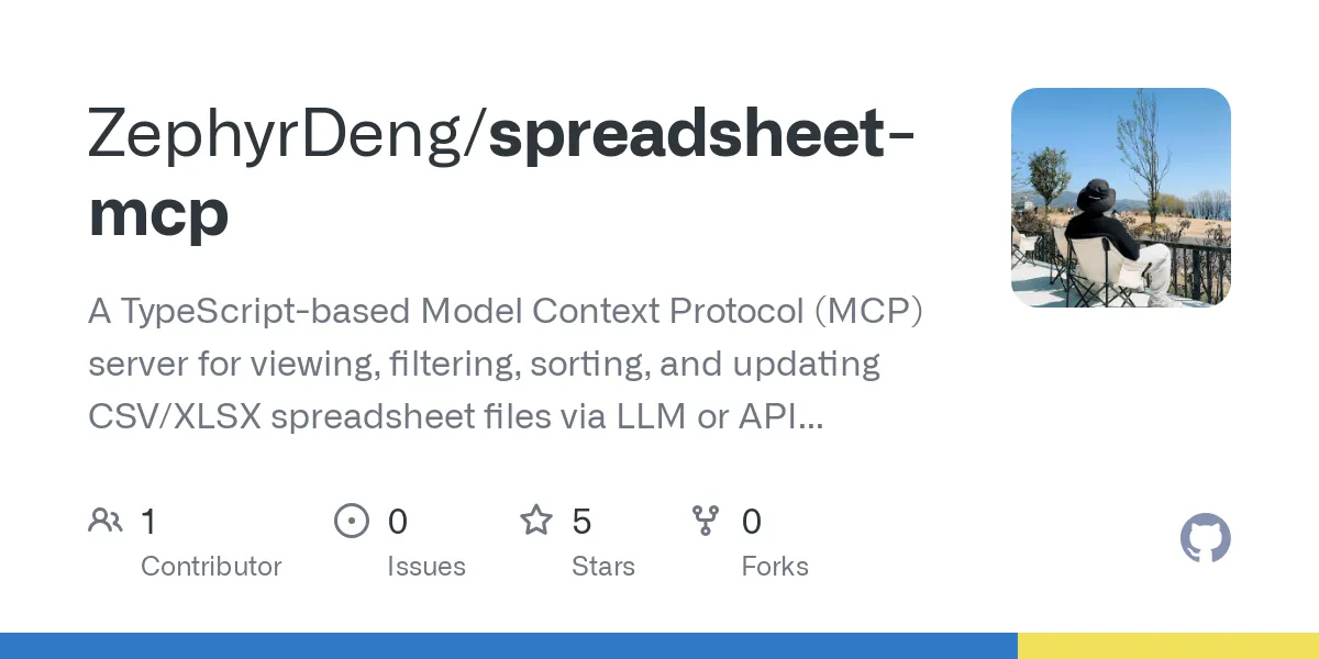 Servidor Spreadsheet MCP: Ver, Filtrar, Ordenar y Actualizar Archivos CSV/XLSX | Creati.ai