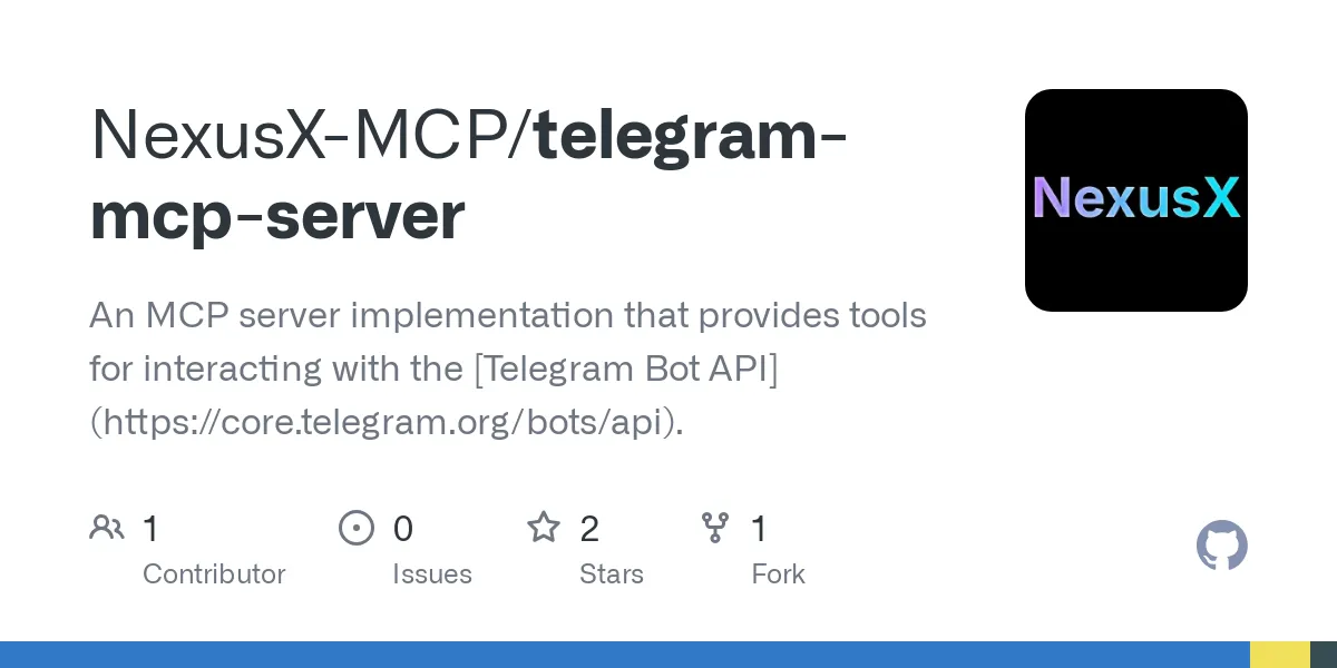 Telegram MCPサーバー：Telegramボットのインタラクションを自動化・管理 | Creati.ai