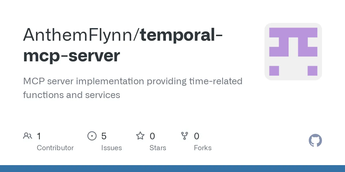 Temporal MCP Server - Time-related Functions and Services for Developers | Creati.ai