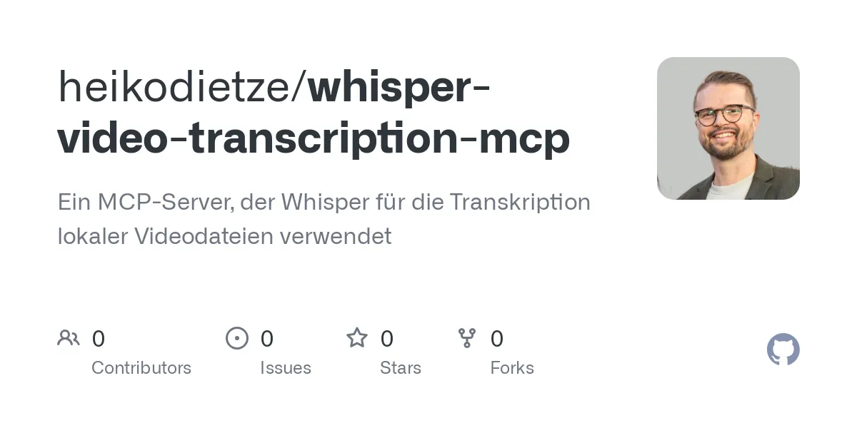 Whisper Video Transcription MCP - Accurate Speech-to-Text Conversion Tool | Creati.ai