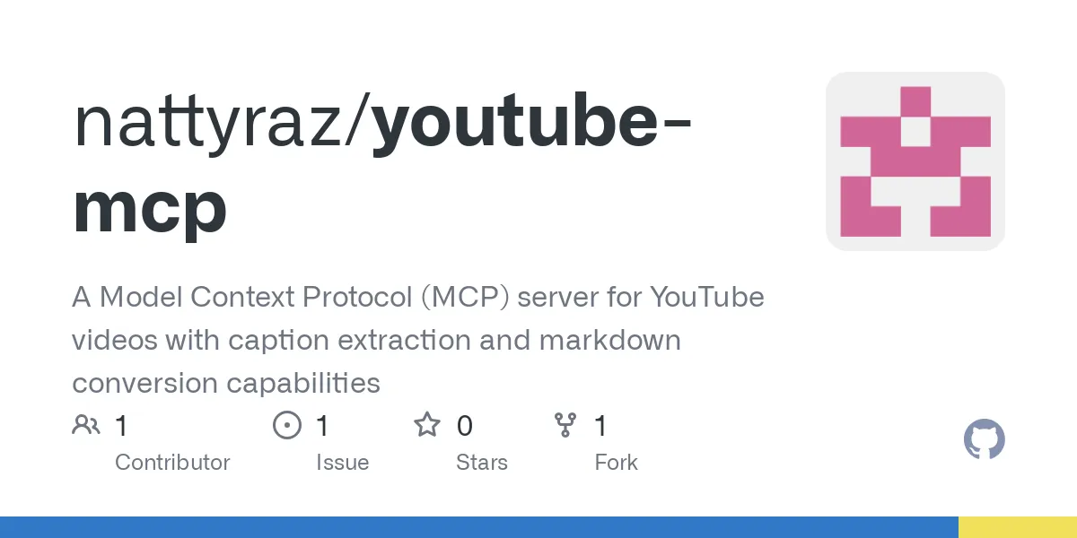 YouTube MCP Server: Metadata, Caption Extraction & Markdown Conversion | Creati.ai